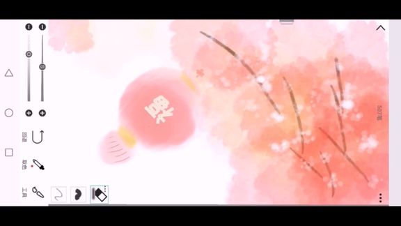 新年快乐ߌ�原创手绘唯美意境新年祝福插画