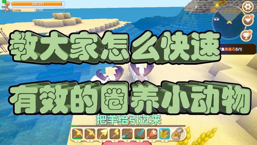 迷你世界小雨生存教大家怎么快速有效的圈养小动物