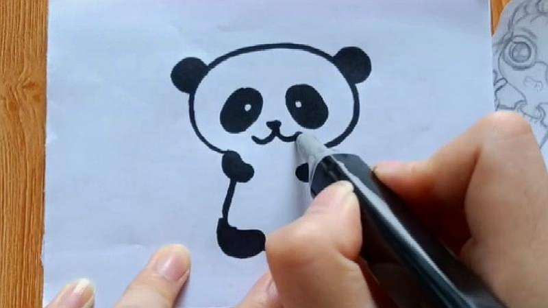 宝宝一看就画画,儿童简笔画基础入门教程视频,学画国宝大熊猫