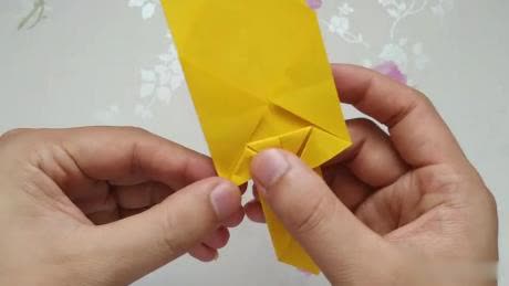 「折纸-视频教程」手工折纸,如何折叠一把宝剑,超级简单的宝剑折纸
