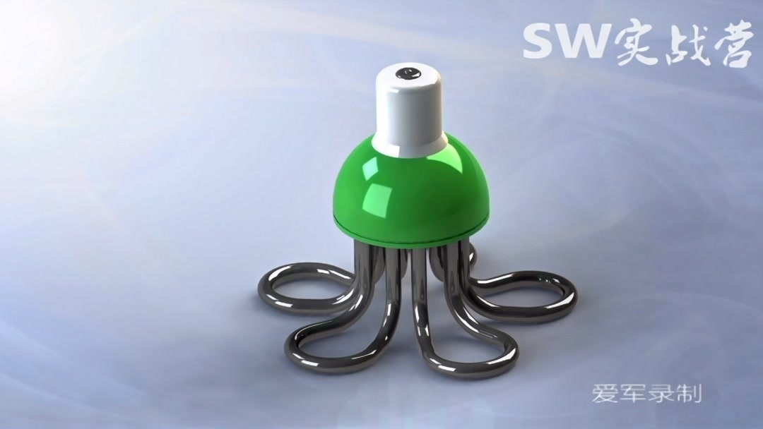 SolidWorks建模初级教程,节能灯,借用实体边线绘制3d草图