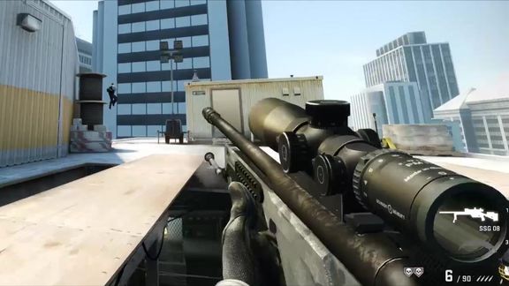 被偷袭的时候直接转身一发瞬狙爆头!CSGO神仙枪时刻