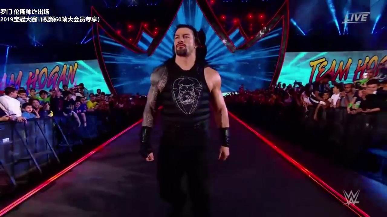 WWE 宝冠大赛 罗门·伦斯帅炸出场