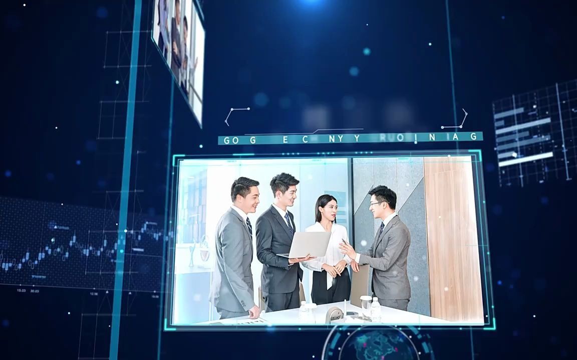 190793 2022年简洁科技企业公司项目产品发展历程图文展示宣传片ae...