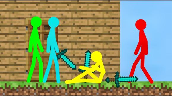 MC动画:火柴人VS我的世界 火柴人之战