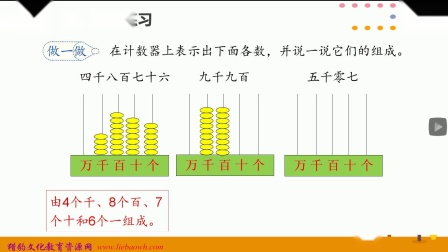 4月8日下午第一节二年级数学10000以内数的认识例6