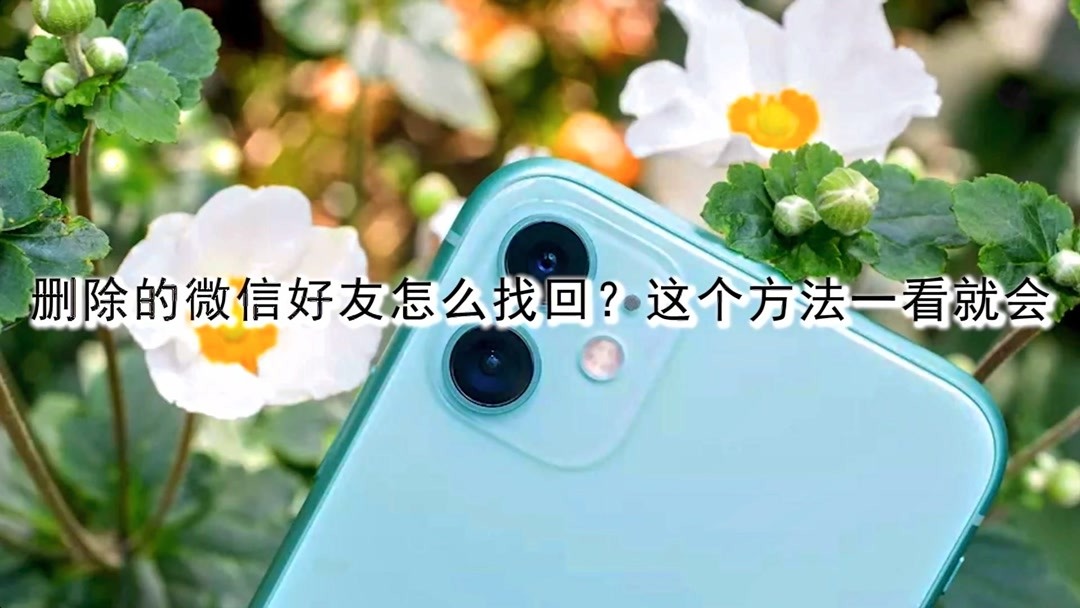 删除的微信好友怎么找回?这个方法一看就会