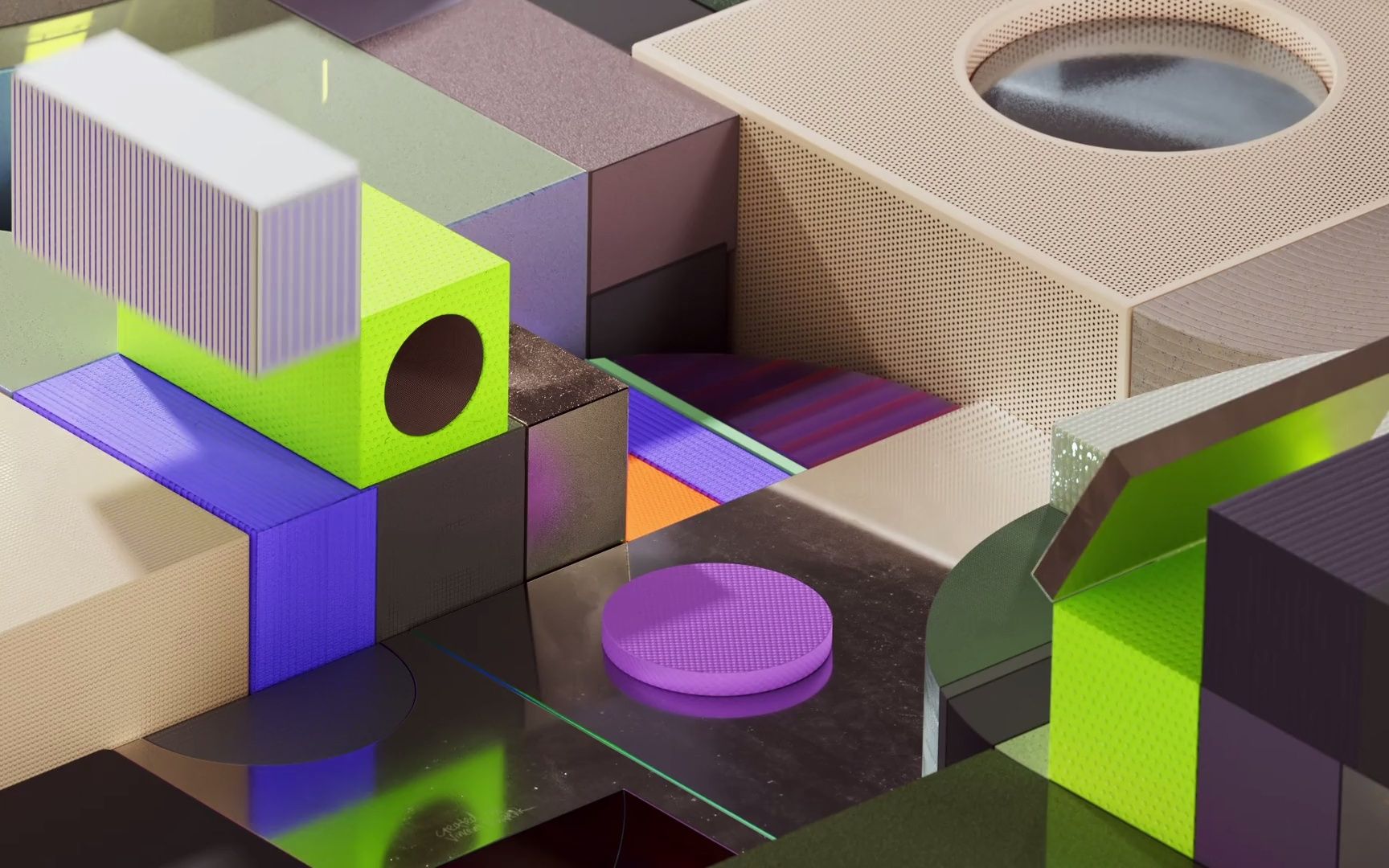 【动态视觉鉴赏】有趣的C4D几何动力学短片 MA_HQ_9sec - by ...