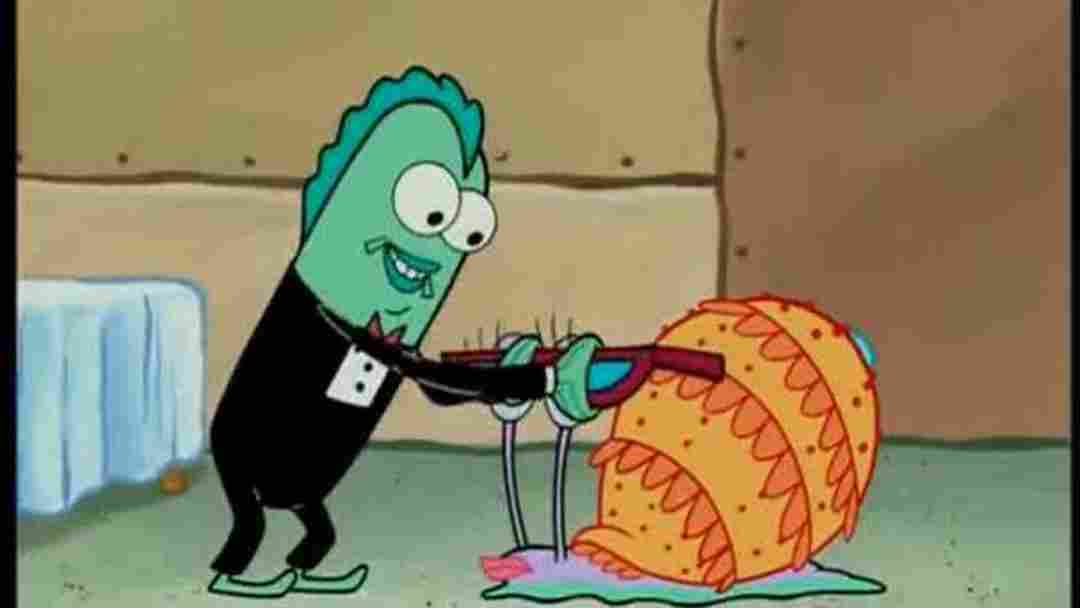 海绵宝宝:海绵宝宝参加宠物大赛派大星因为没有宠物被挡在门外