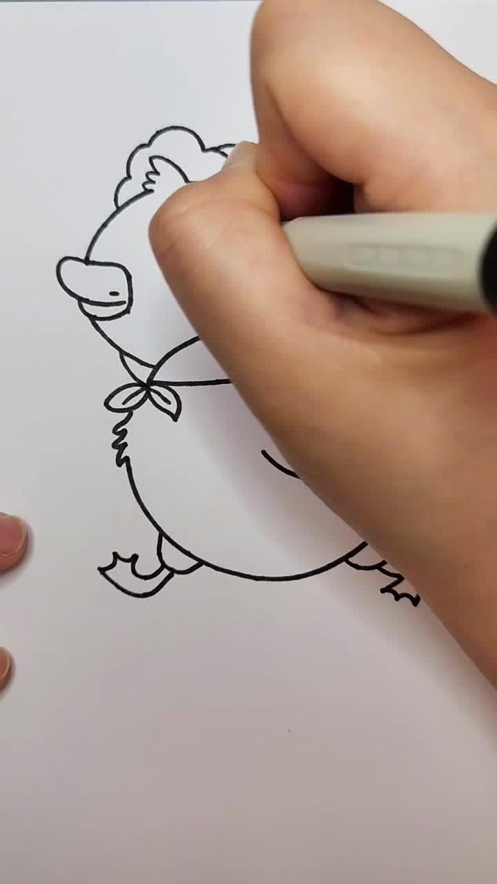 今天为小主们奉上可爱又简单的鸭妈妈简笔画 零基础也可以轻松学会哦～(￣^￣)