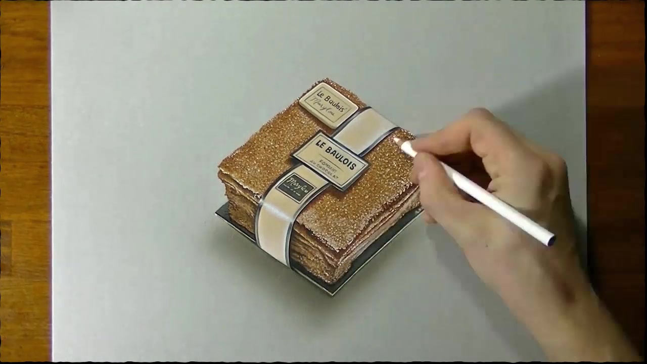 这块蛋糕画得怎么样,我是佩服得五体投地