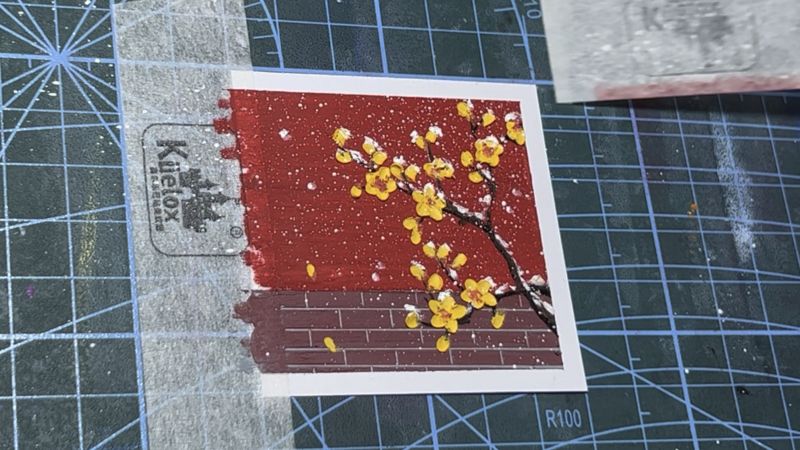 油画棒故宫 故宫红墙 故宫雪景 油画棒教程