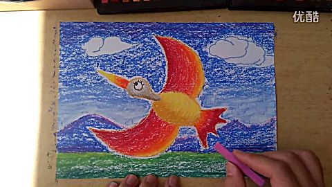 飞翔的鸟儿如何画3-5岁幼儿美术色粉画跟李老师学画画