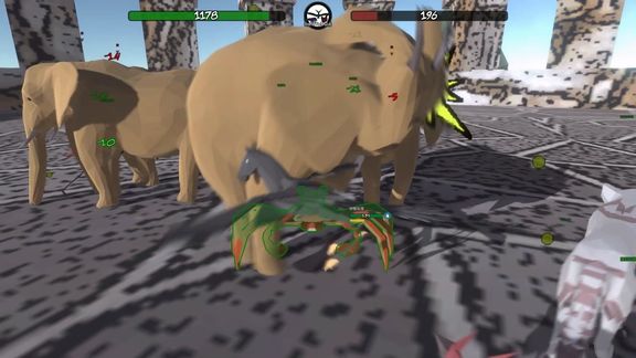 动物混合模拟器:新融合生物大战对方大象,获得胜利