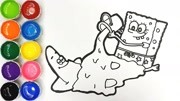 简单有趣的儿童绘画游戏,绘画卡通人物,海绵宝宝派崔克很有趣!