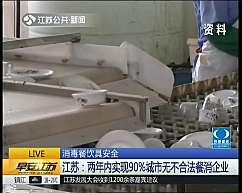 消毒餐饮具安全:江苏——两年内实现90%城市无不合法餐消企业 早安...