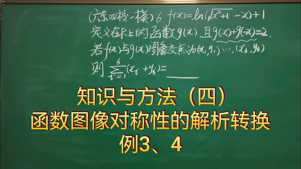 知识与方法(四)函数图像对称性的解析转换例3、4