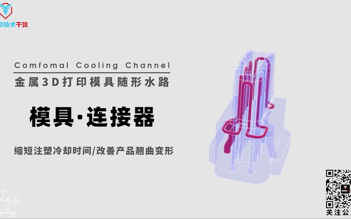 ...3D打印模具 异形水路 增材制造 连接器模具 流动动画演示 应用案例 01