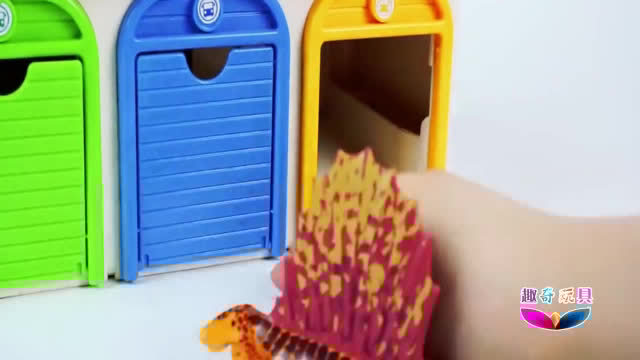 组装恐龙卡片模型摆放展示柜!