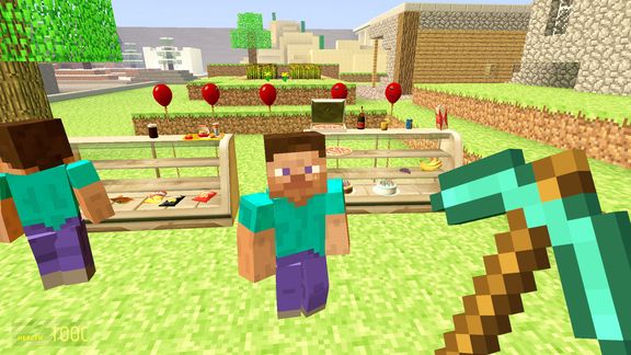 我的世界 村民们在张罗什么东西啊?