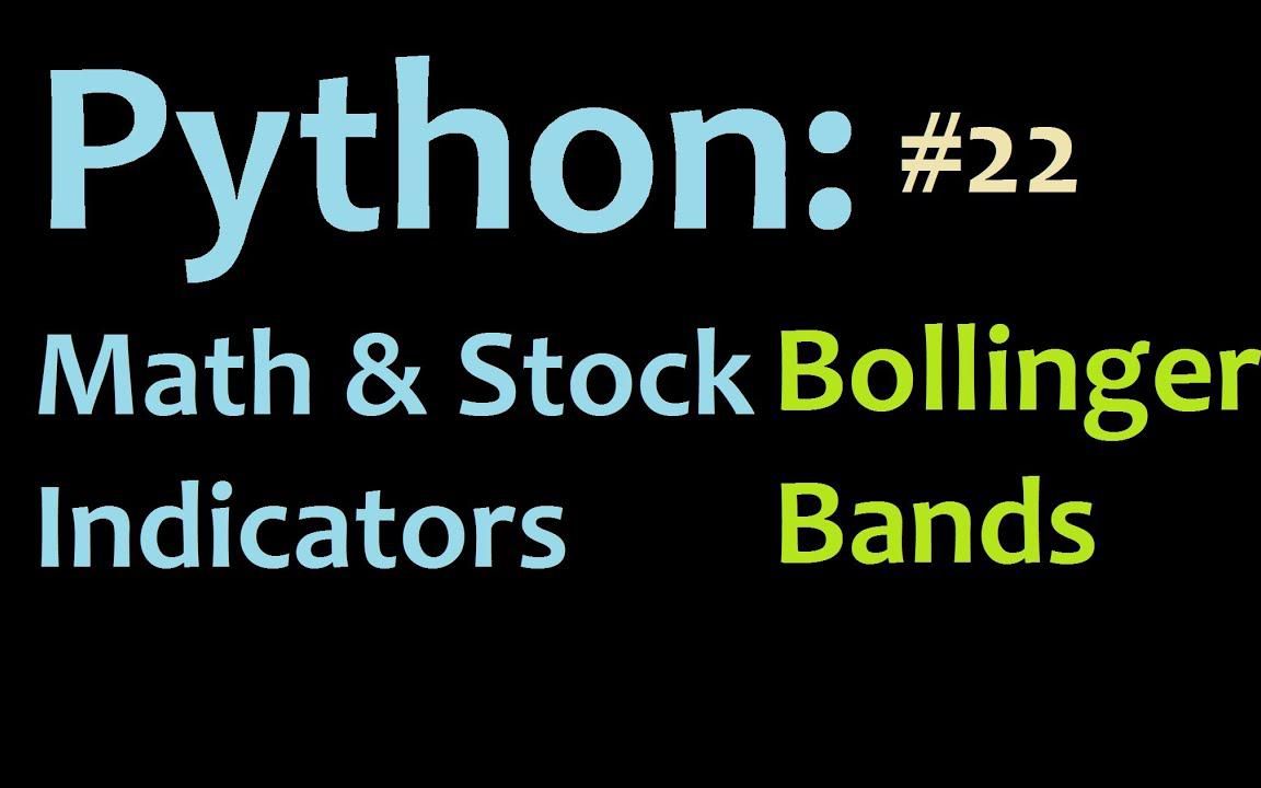 Python Bollinger Bands 1 Programming in Python, and Graphing in ...
