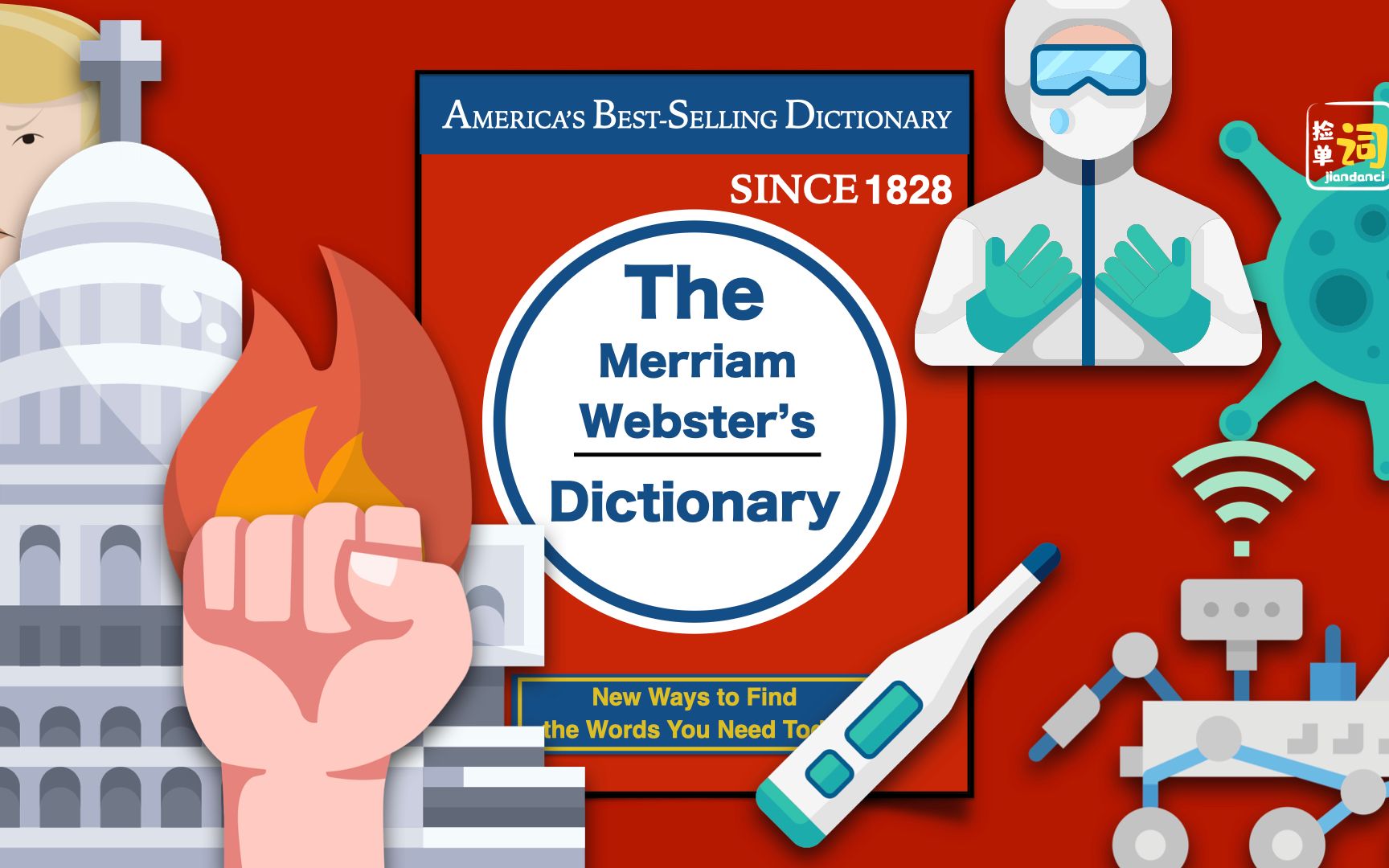 老外也要查字典?一起来看看2021年美国评选出的年度查询词汇TOP3吧!