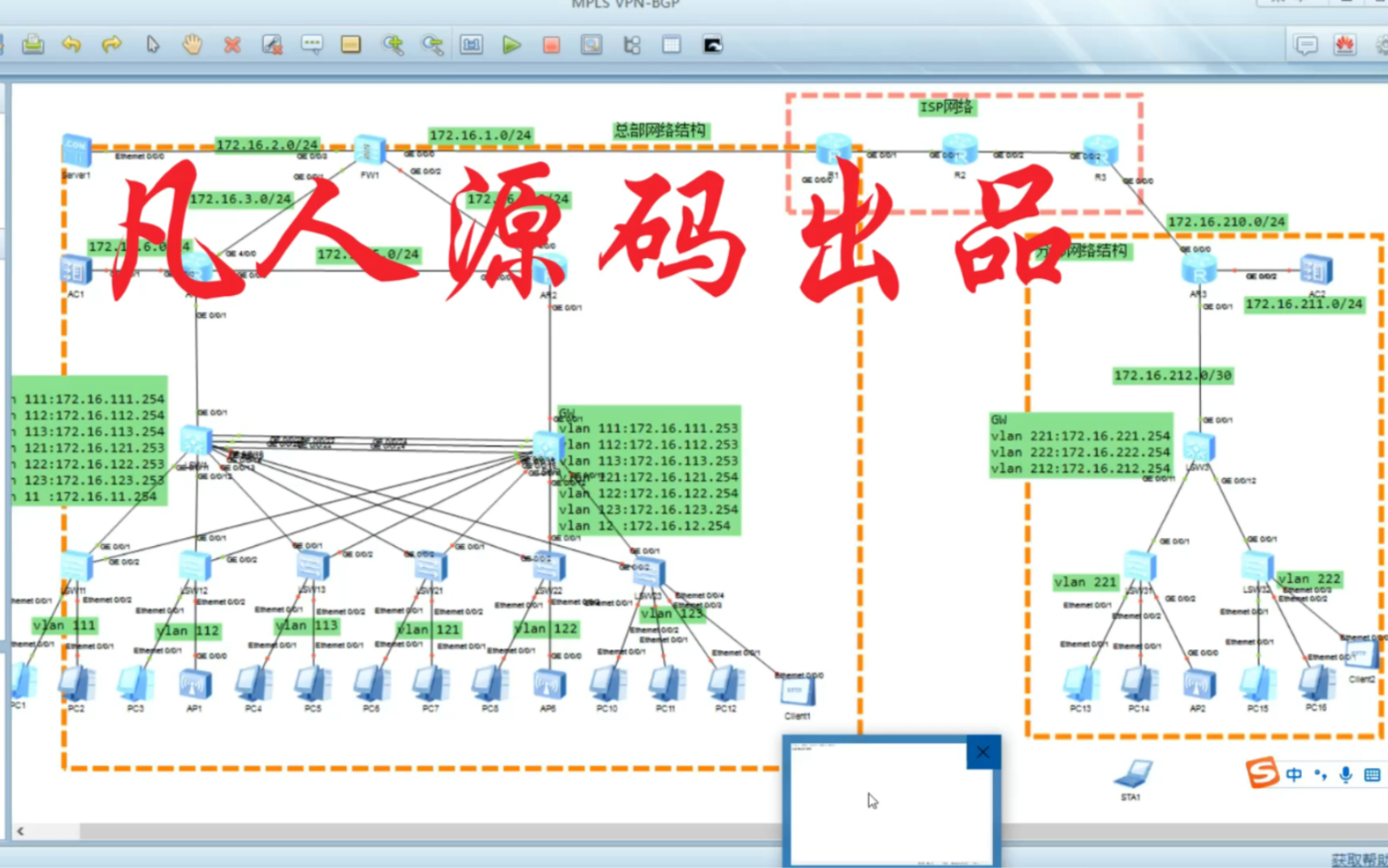 S2023045基于ENSP+IPSEC的企业网络规划设计