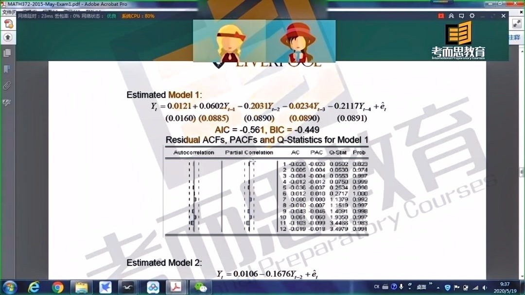 墨尔本大学留学生数学专业补习班:ARMA模型
