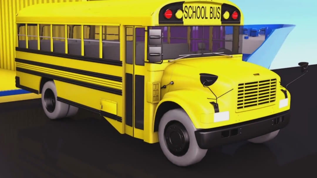 益智早教动画,车库中开出来各种颜色的车,教宝宝认识颜色