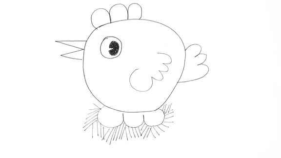 一分钟简笔画鸡,分享给想学画画的家长吧