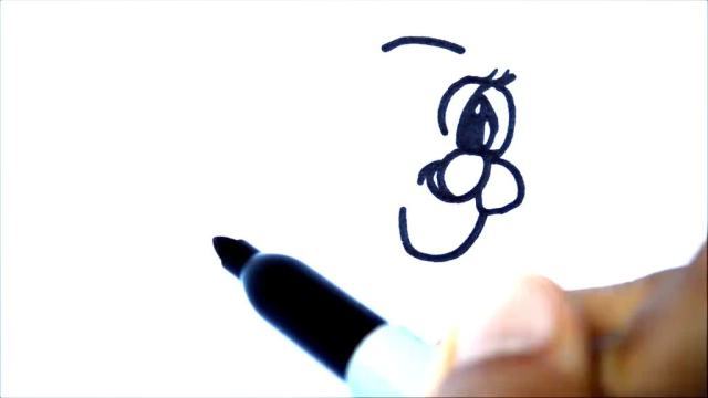 简笔画:一只粉色宠物猫咪