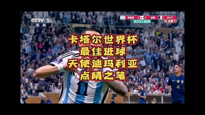 卡塔尔世界杯最佳进球,阿根廷神级配合,迪玛利亚射门,飘逸流畅