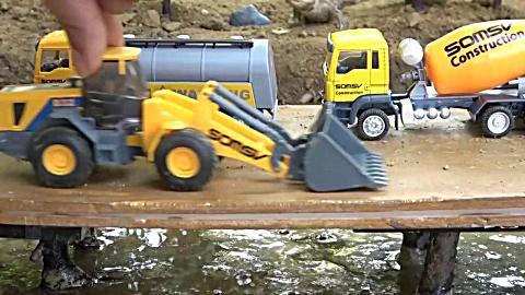 挖掘机视频表演动画 挖掘机翻斗车压路机叉车装载机表演视频