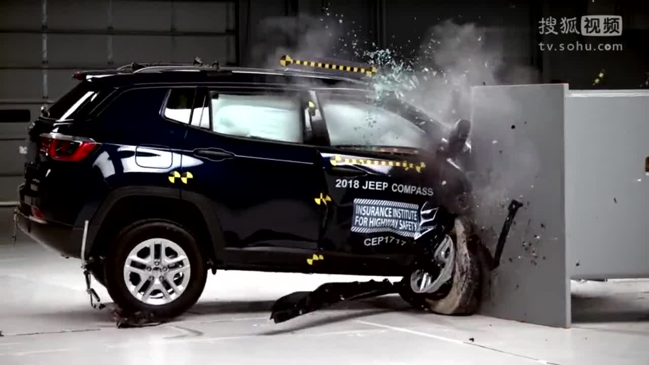 IIHS发布2018款JEEP指南者小重叠碰撞测试成绩,看完再买也不晚