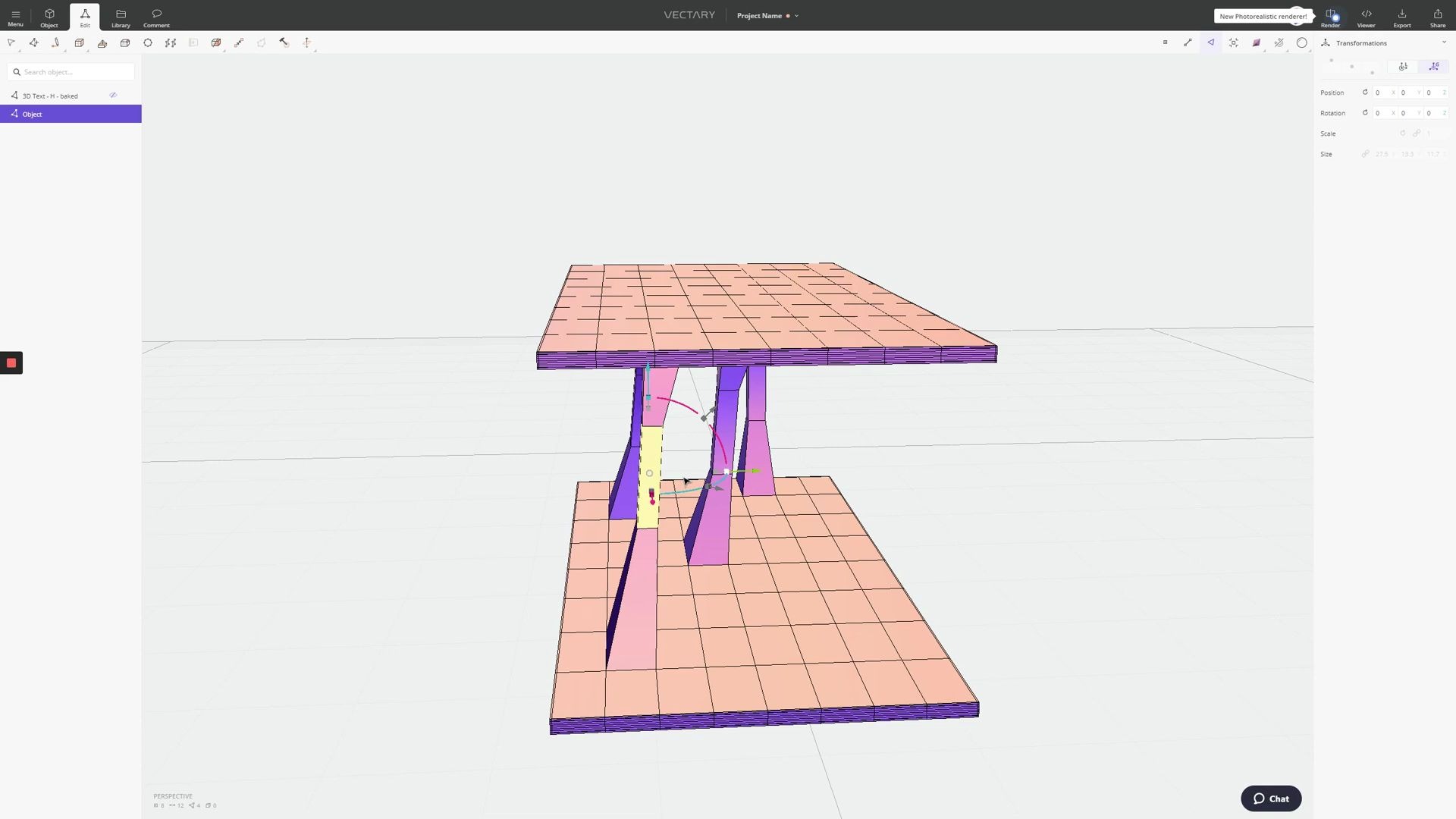 Vectary3D实例教程---3D文字排版设计(中)