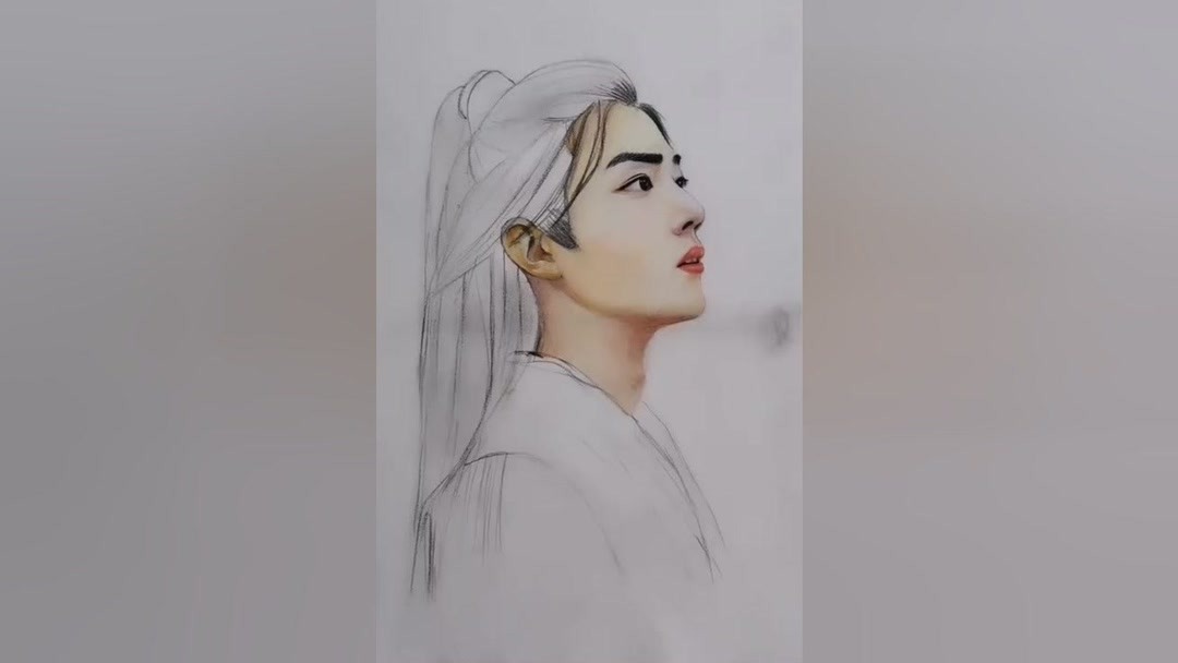 魏无羡太帅了 为魏无羡画了张彩铅画,下一.