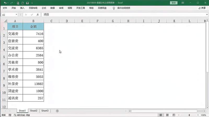 办公技巧百分比指标饼图
