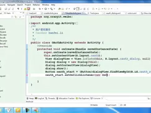 4_疯狂软件_疯狂Java_李韩飞老师_Android项目_新浪微博OAuth认证