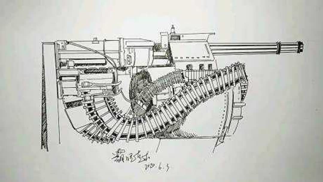 画一款加特林机炮,不知道会不会像游戏里一样冒蓝火