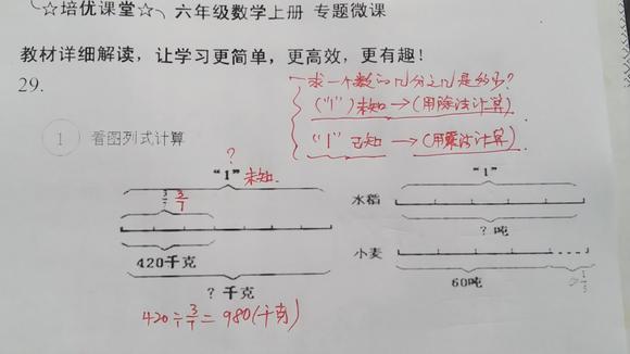六数上30:看图列式计算,考卷必出题,解应用题有妙招
