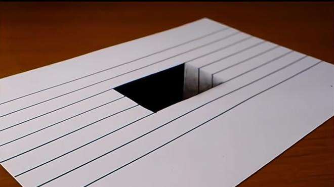 3D铅笔画教程,简单易学,如何画3D洞!