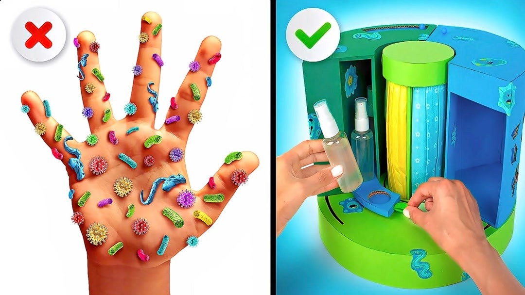 史莱姆传说:DIY自动手部消毒机,还能收纳口罩和手套呢!