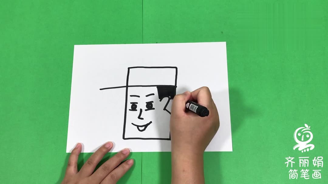 适合幼儿园大班小朋友画的简笔画—解放军叔叔