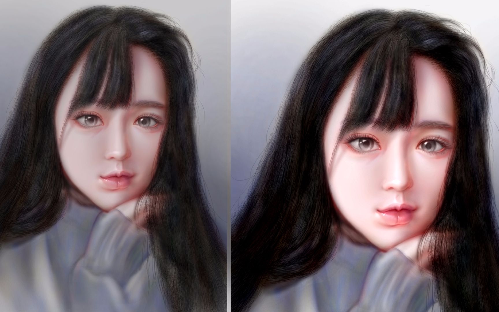 原画Ps写实角色-画女神线稿