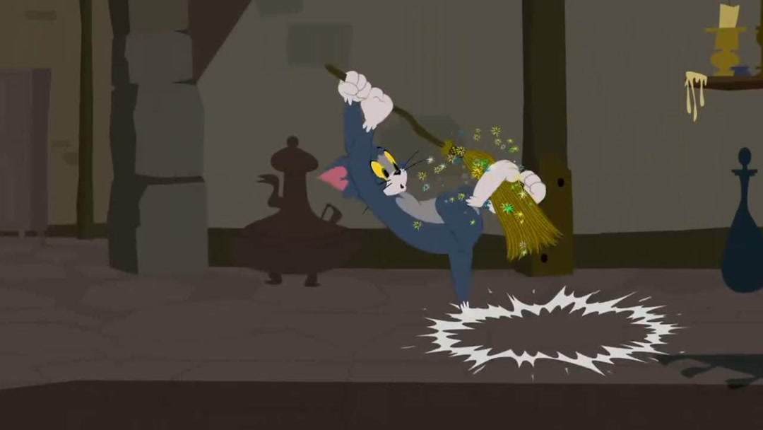 猫和老鼠全集搞笑动画 汤姆被魔法扫把玩坏了