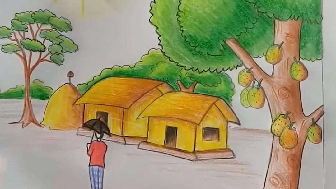 波波教大家画梨树