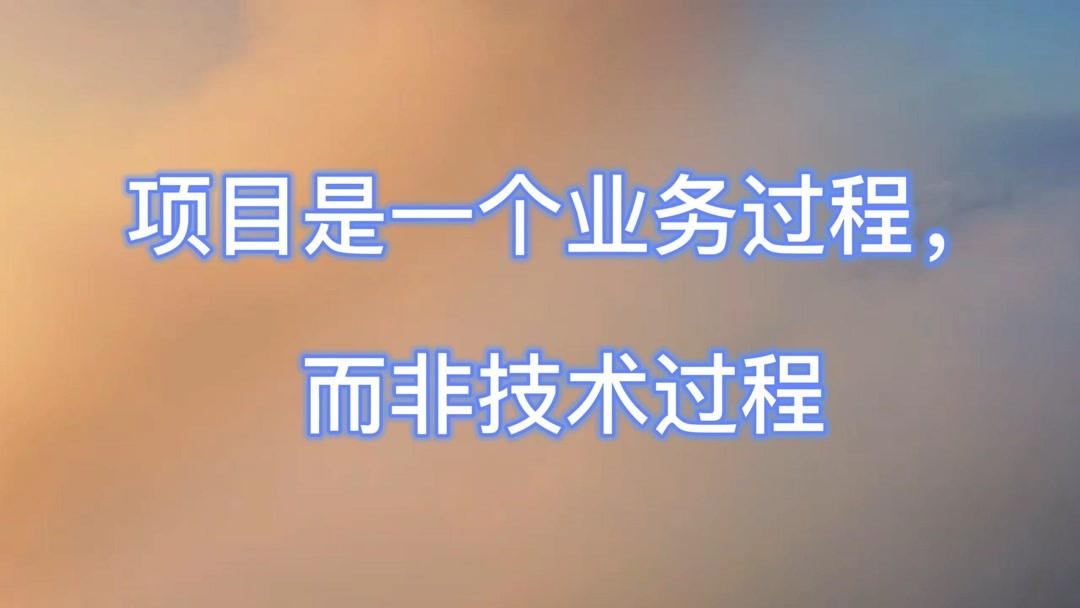 05.项目是一个业务过程,而非技术过程