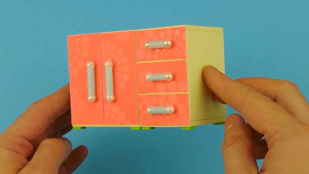 手工折纸玩具,迷你小厨房