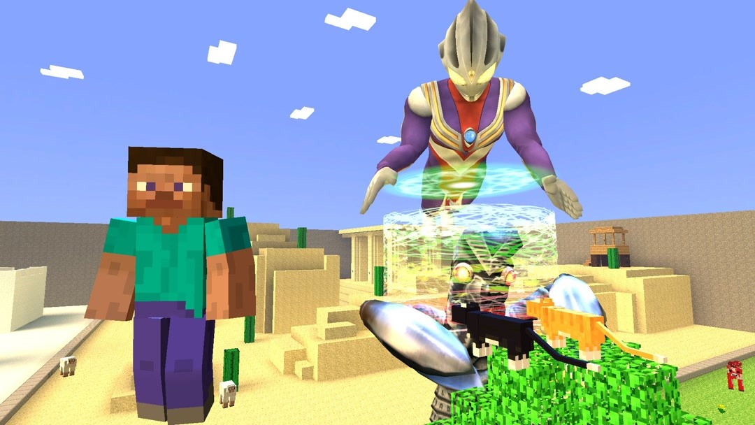 GMOD游戏迪迦奥特曼用魔法能把抓猫的怪兽变成动物吗