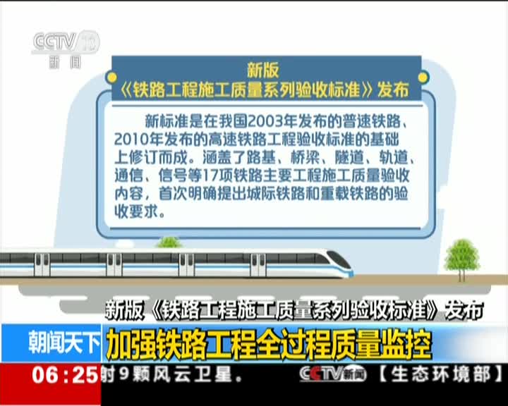 新版《铁路工程施工质量系列验收标准》发布:加强铁路工程全过程...
